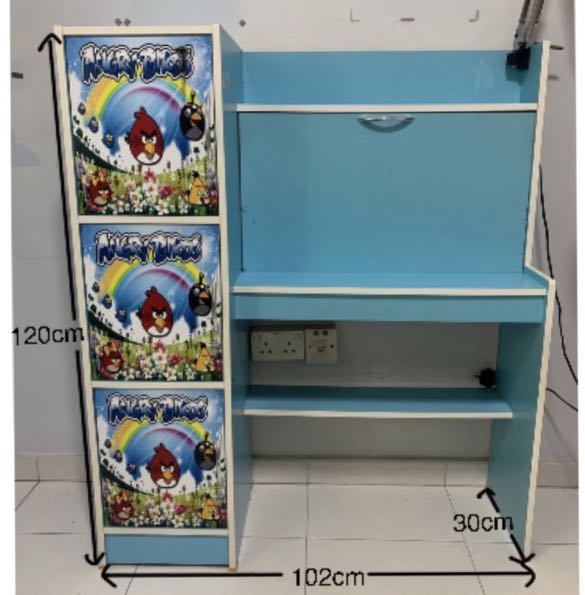 Children study table Angry Bird and Hello Kitty design, Furniture ...