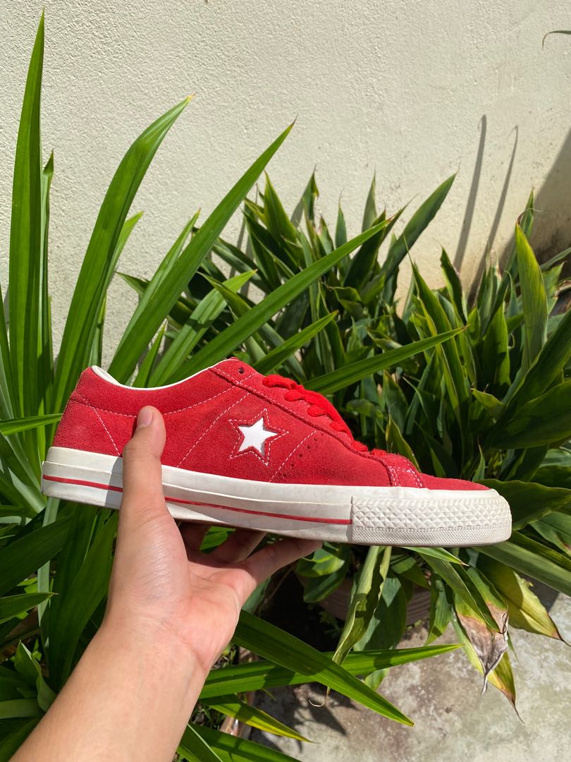 Converse One Star Red, Men's Fashion, Footwear, Sneakers on Carousell