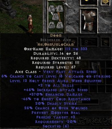 Doom Runeword cold skiller must have diablo 2 resurrected d2r, Video ...