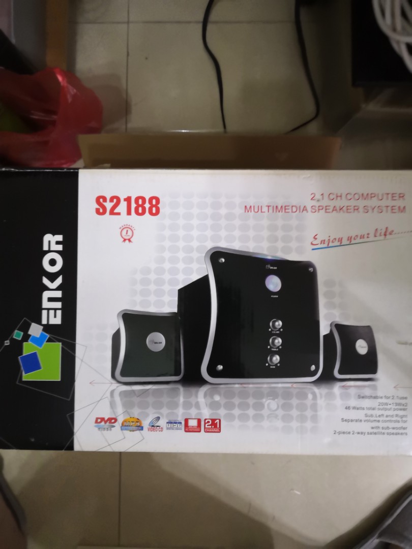 Enkor S2188 2.1 Channel Multimedia speaker system (Read), Audio ...