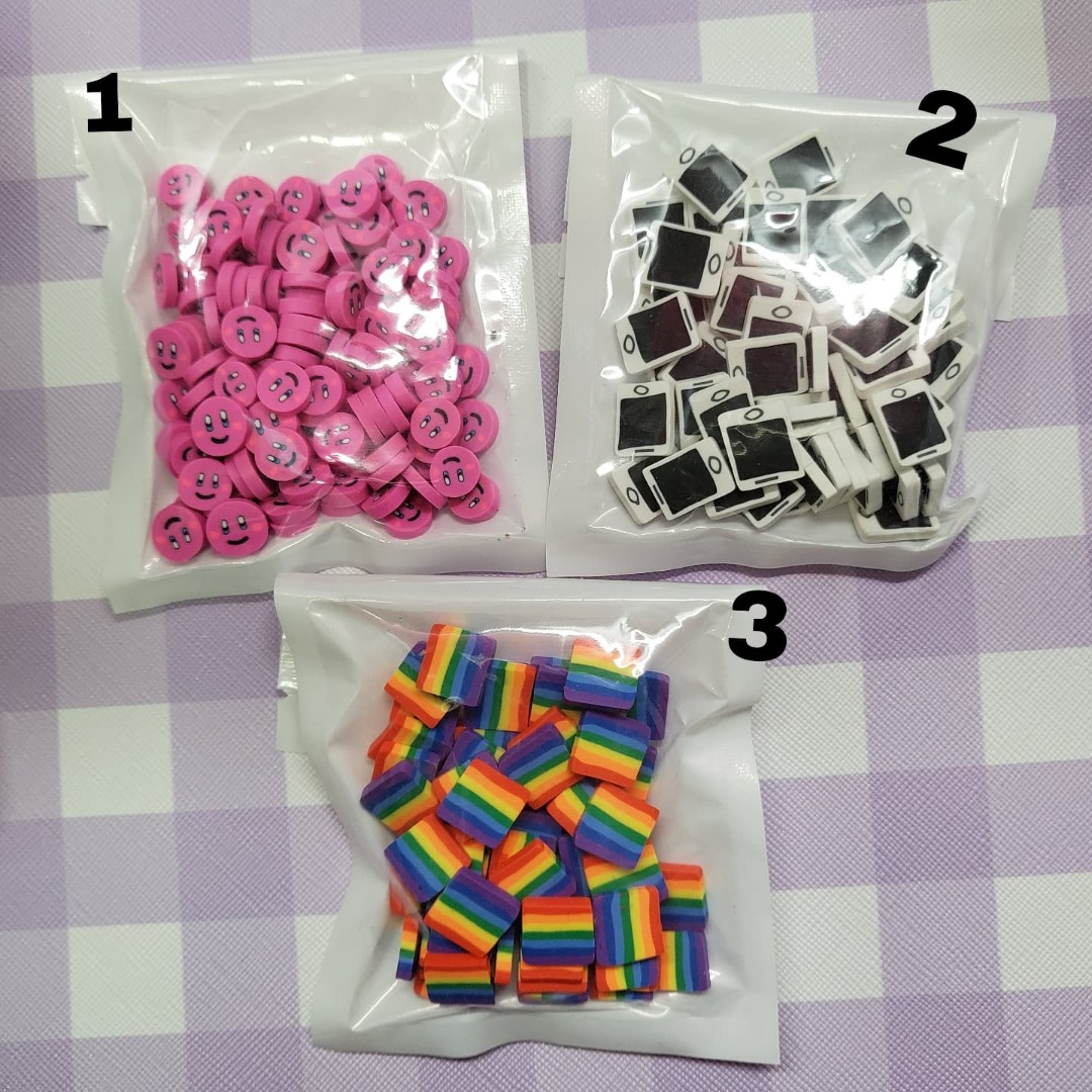 Fimo clay slices kirby phone lgbt flag, Hobbies & Toys, Stationery ...