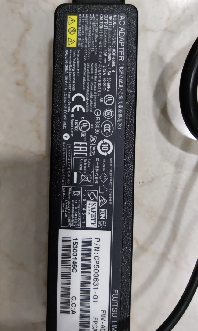 Fujitsu original adapter, Computers & Tech, Parts & Accessories, Cables ...