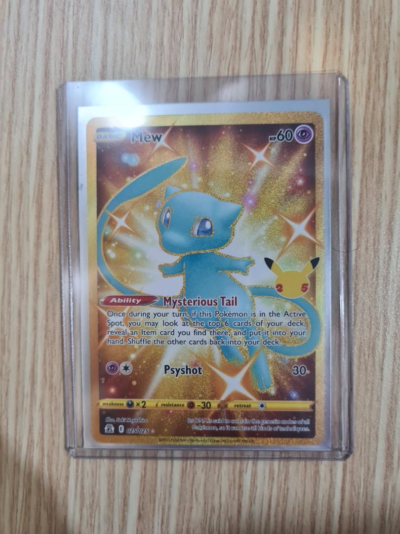 Golden Mew Pokemon Celebrations 25th Anniversary Mint Condition ...