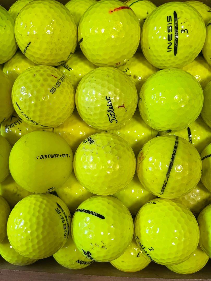 Golf ball yellow color, Sports Equipment, Sports & Games, Golf on Carousell