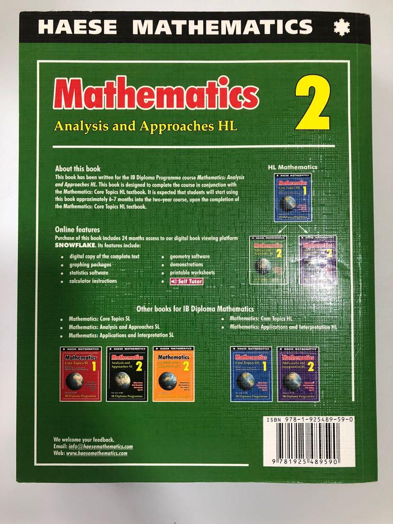 IB HL AA Math Textbook, Hobbies & Toys, Books & Magazines, Textbooks on ...