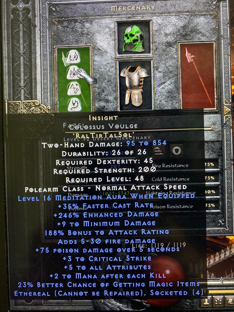 Insight colossus voulge Diablo 2 resurrected, Video Gaming, Gaming ...