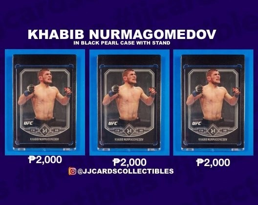 Khabib Nurmagomedov Museum Collection UFC Card in Black Pearl Case with ...