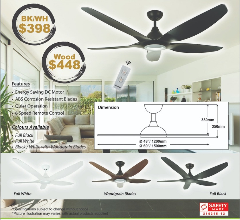 KHIND Jupiter Ceiling Fan, Furniture & Home Living, Lighting & Fans ...