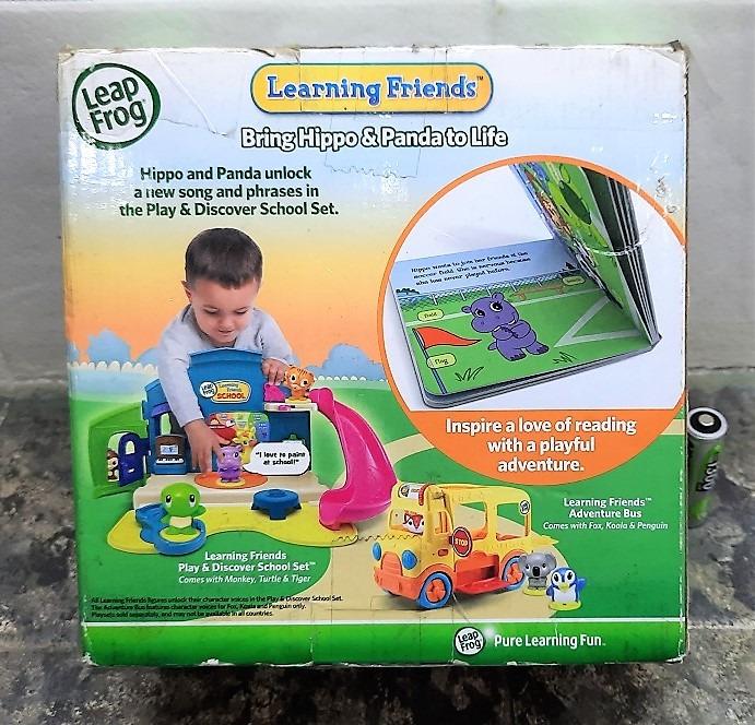 Leap Frog LEARNING FRIENDS Hippo & Panda Figures With Board Book Set ...