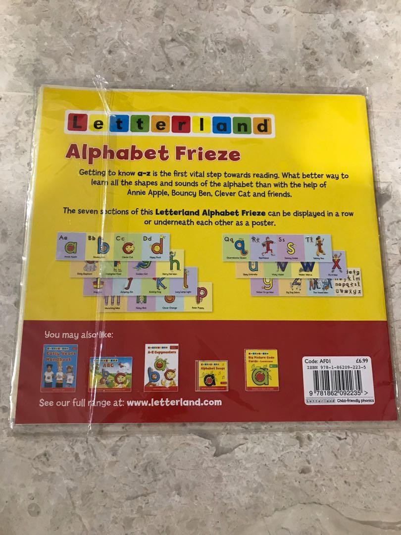 Letterland Alphabet Frieze Wall Chart, Babies & Kids, Infant Playtime ...