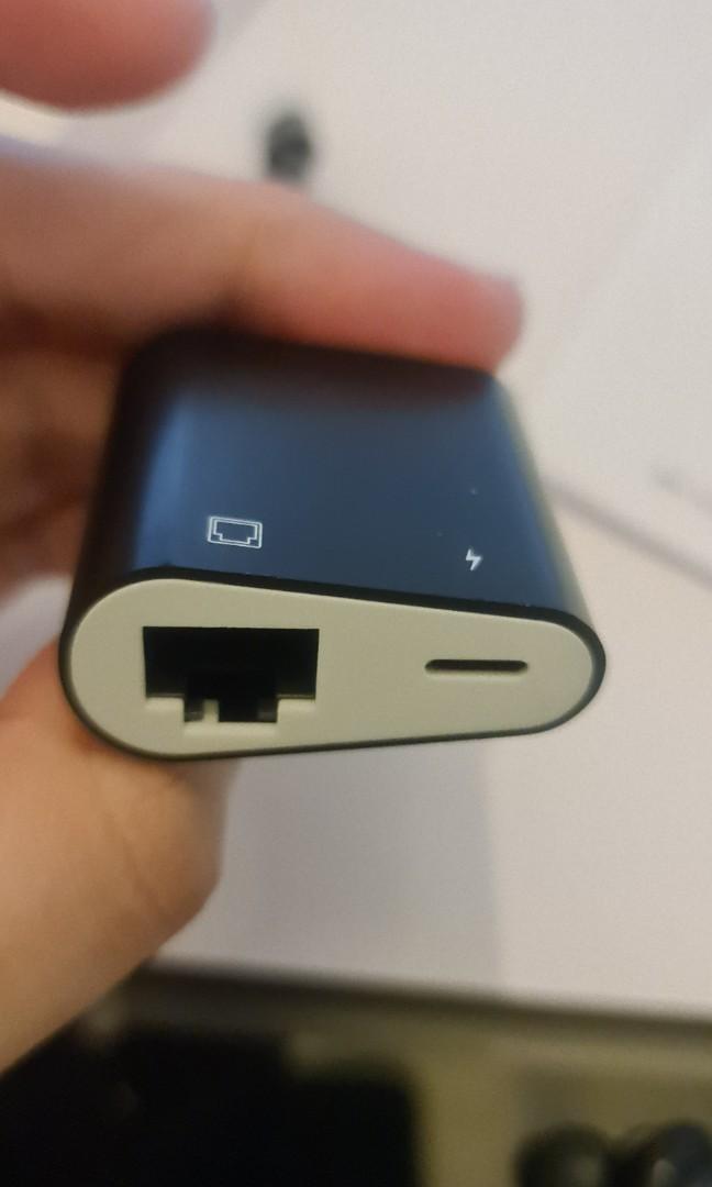 Lightning to Ethernet Adapter RJ45 to iPhone iPad iPod Network LAN ...