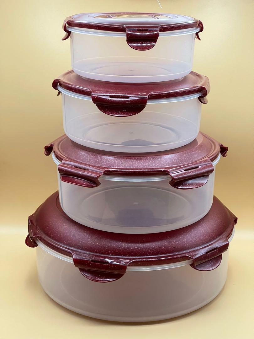 Lock & Lock Storage Nesting Bowls Set of 4, Furniture & Home Living ...