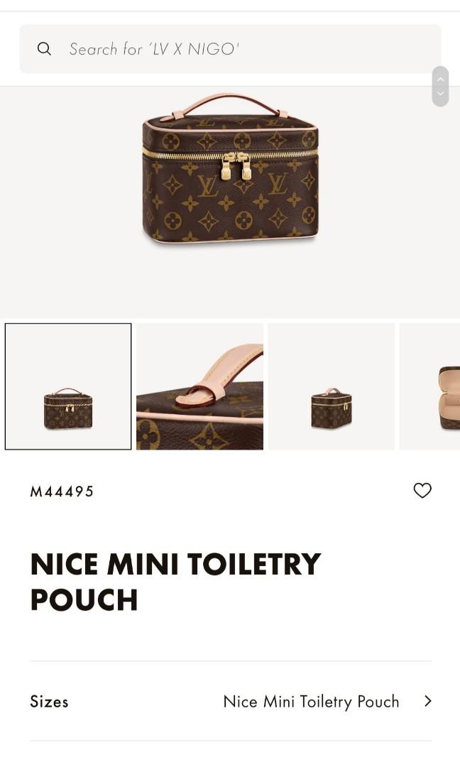 Louis Vuitton Nice Mini Toiletry Pouch, Women's Fashion, Bags & Wallets ...
