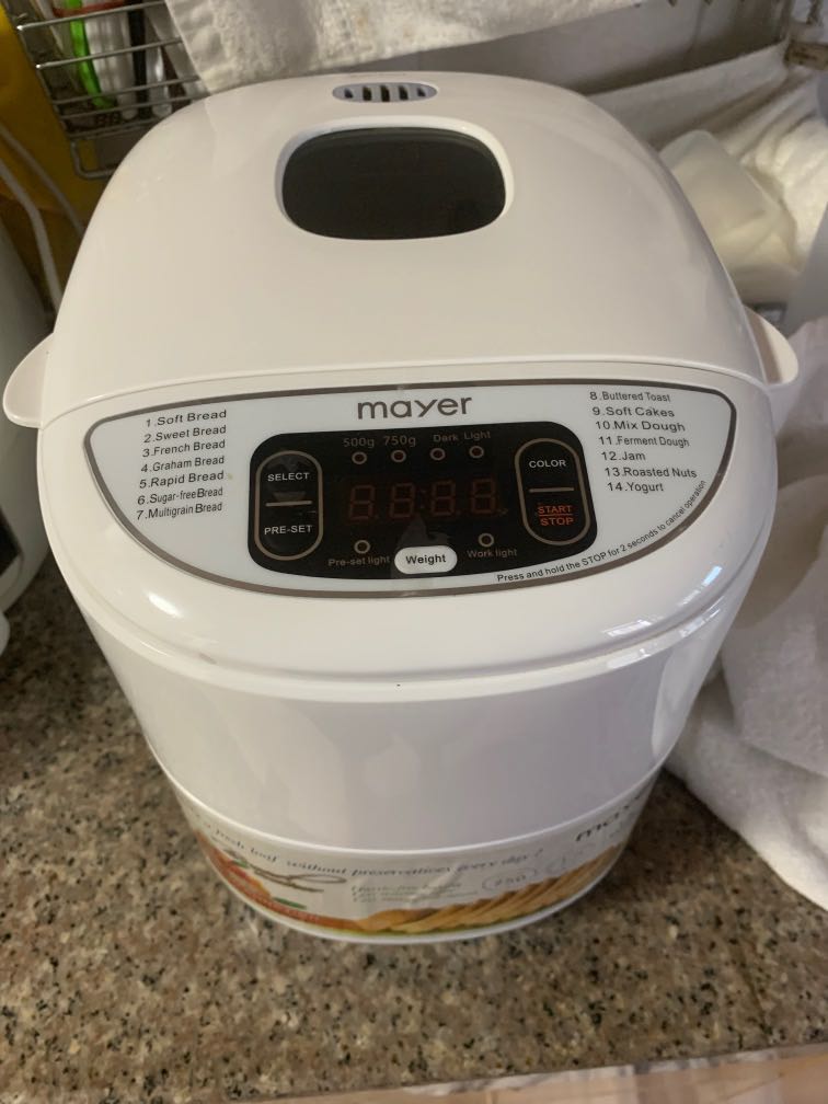 Mayer bread maker 750g MMBM12, TV & Home Appliances, Kitchen Appliances ...