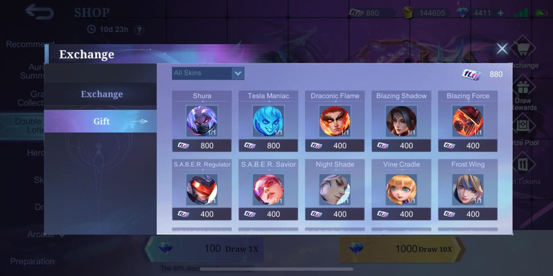 mobile legends double 11 skin, Video Gaming, Gaming Accessories, In ...