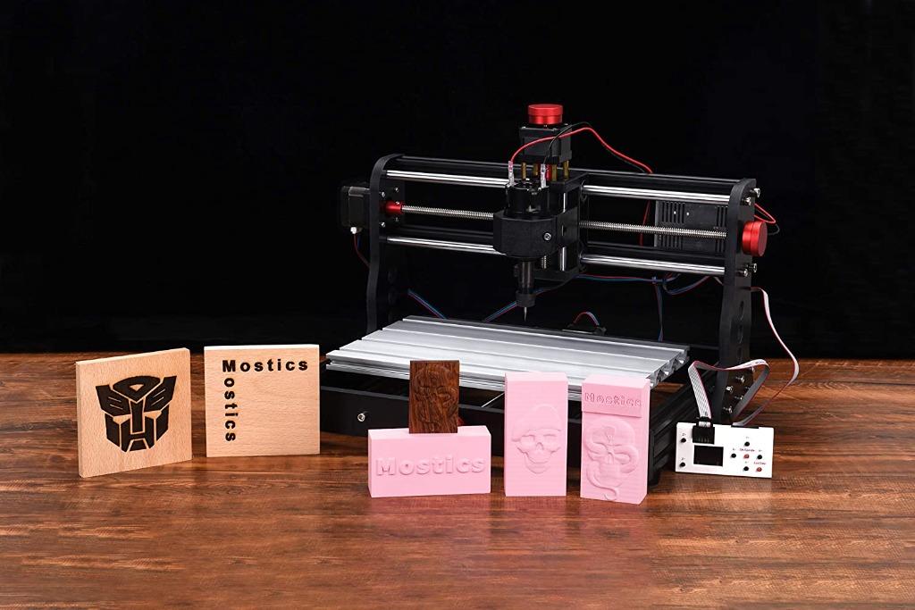 Mostics 2 in 1 CNC 3018 Pro Machine with 5.5W-450nm Power Module, Desktop MiNi CNC Wood Router ...
