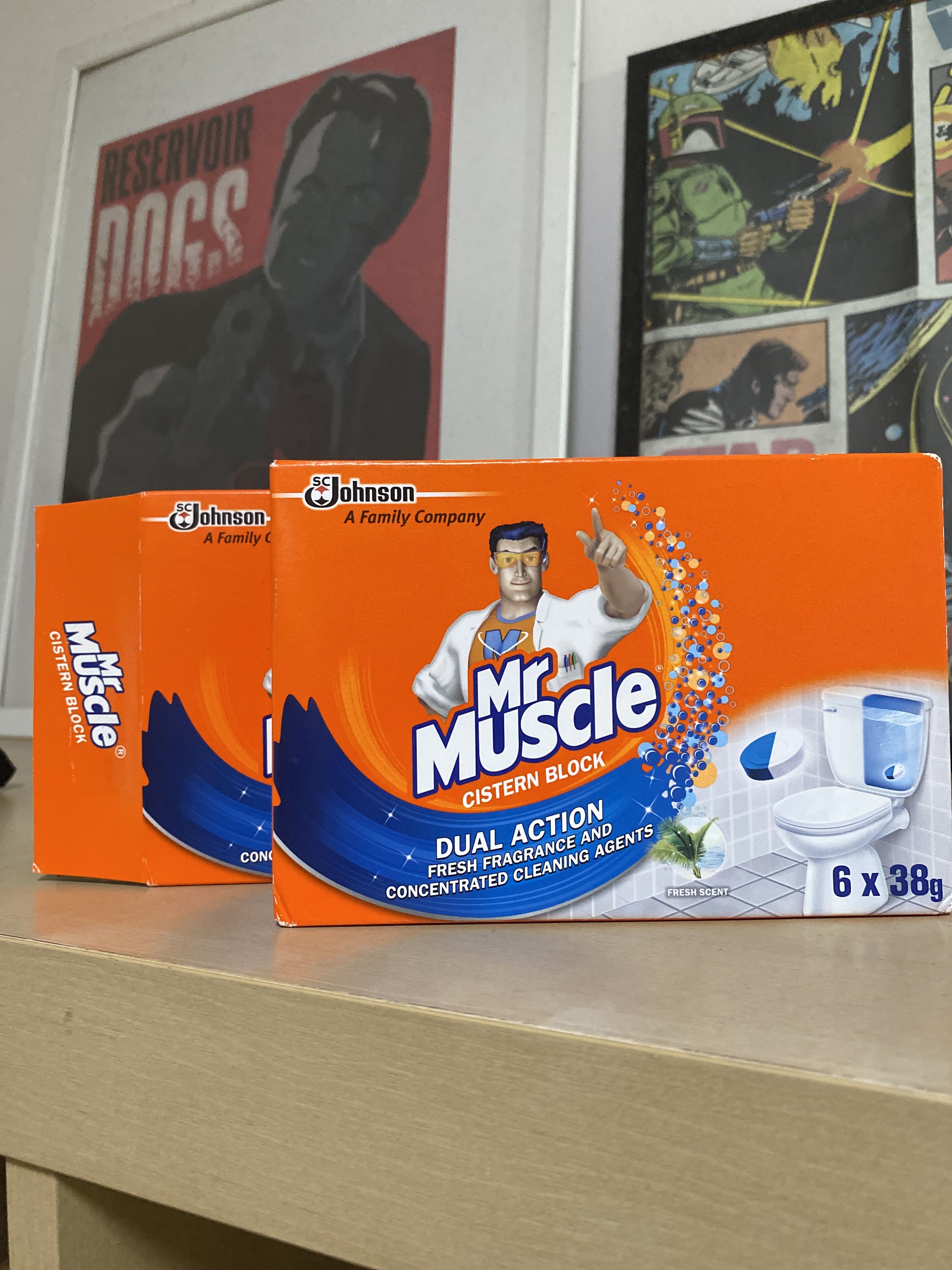 Mr Muscle 4 in 1 Active Clean Cistern Blocks for Toilet 6x38g (Bundle ...