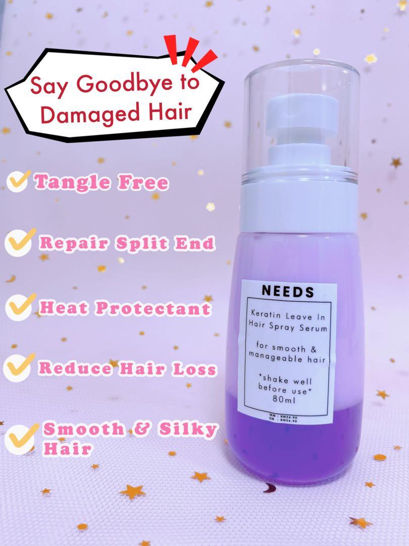 Needs Keratin Hair Spray, Beauty & Personal Care, Hair on Carousell