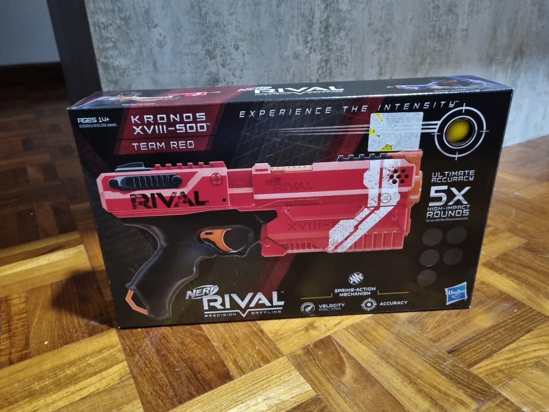 NERF Rival Gun Kronos XVIII-500 Team Red, Hobbies & Toys, Toys & Games ...