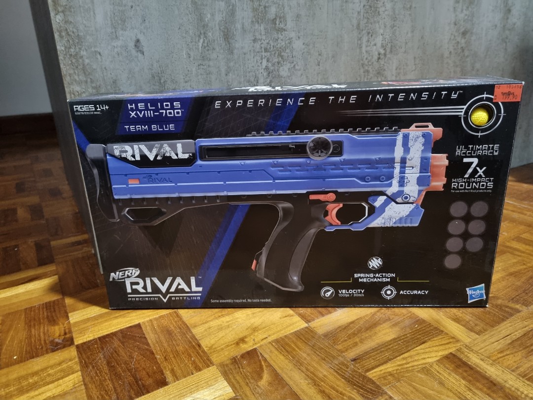 NERF Rival Gun Helios XVIII-700 Team Blue, Hobbies & Toys, Toys & Games on Carousell