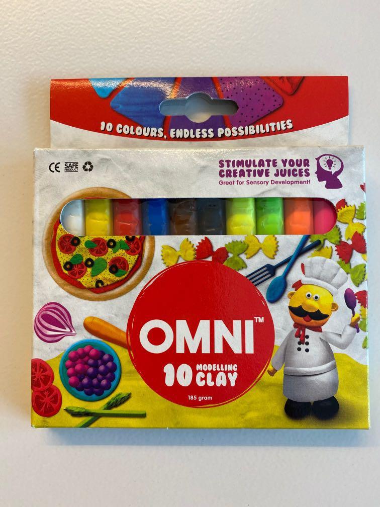 OMNI Modelling clay, 10 colours, 185 gram., Hobbies & Toys, Stationery ...