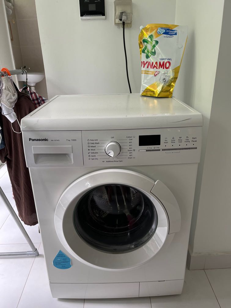 Panasonic front load washing machine 7kg NA-107VK5, TV & Home Appliances, Washing Machines and ...