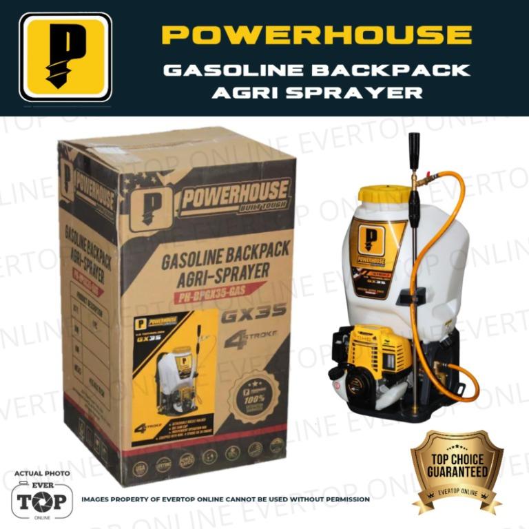POWERHOUSE GASOLINE AGRICULTURAL BACKPACK SPRAYER 25LTS W/ GX-35 4 ...