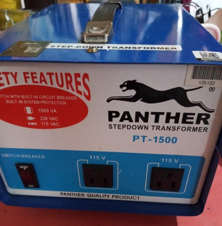 PT 1500W-110V: Panther Step Down Transformer 1500W, Output 110V, TV & Home Appliances ...