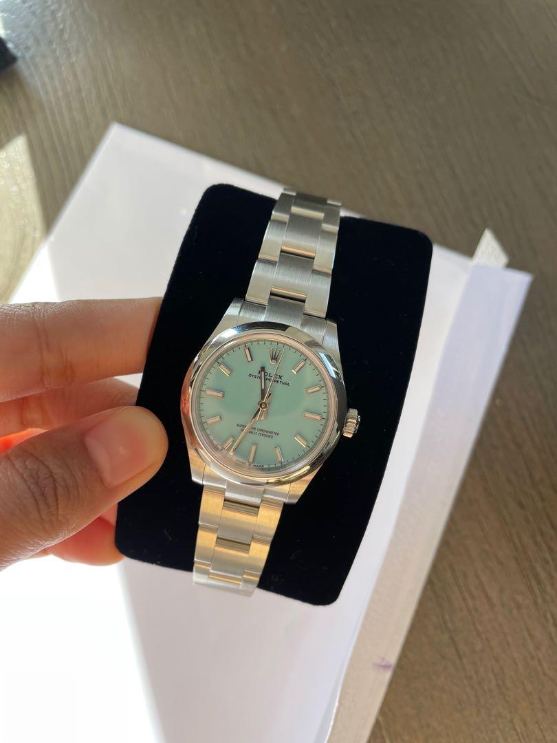 Rolex Oyster Perpetual OP Tiffany Blue 277200 31MM, Luxury, Watches on ...