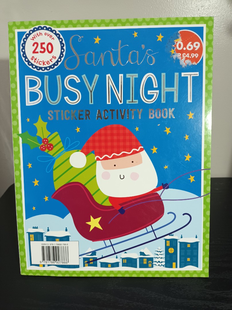 Santa's Busy Night Sticker Book Activity, Hobbies & Toys, Books ...