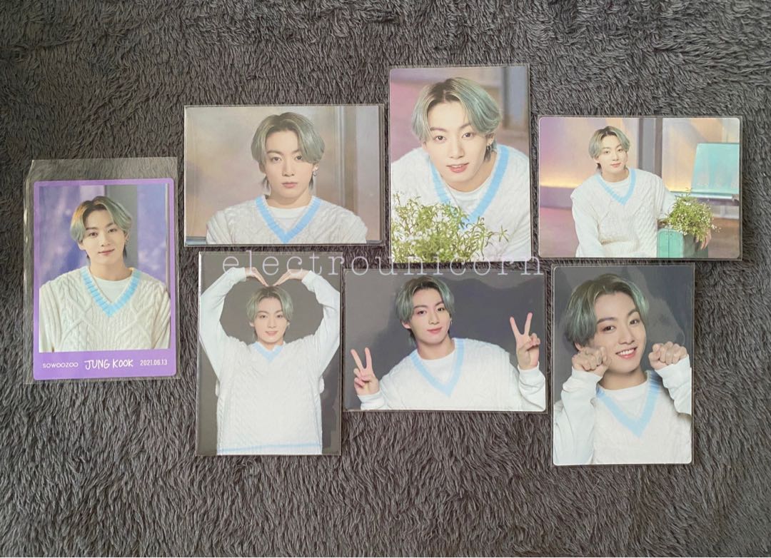 sowoozoo (swz) mini photocards jungkook set 1/8 special message (msg ...