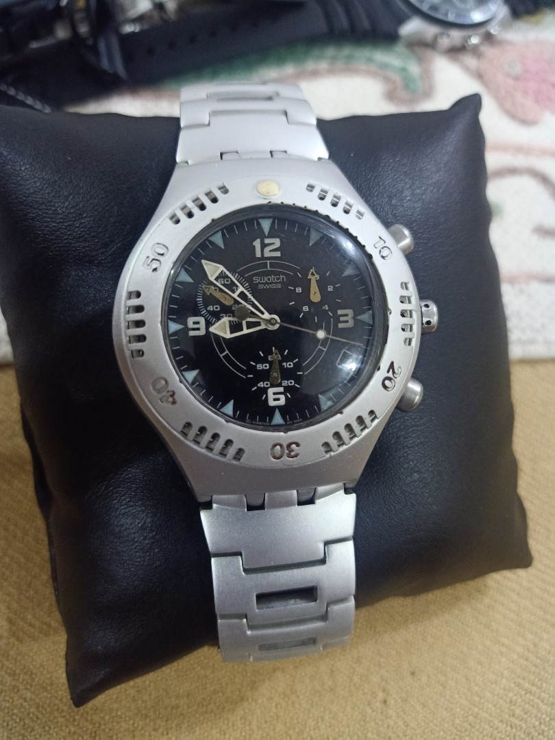Swatch aluminum chronograph, Men's Fashion, Watches & Accessories ...