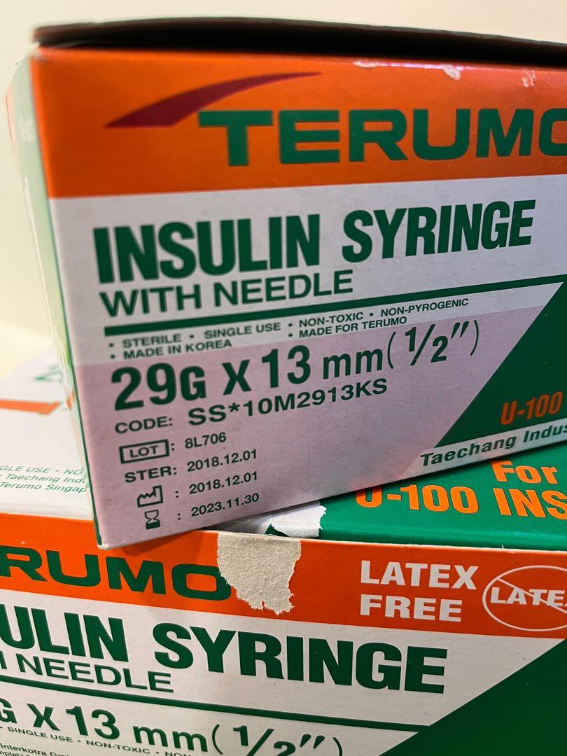 Terumo insulin 1cc with needle 29G x 1/2” x 190pcs, Health & Nutrition, Medical Supplies & Tools ...