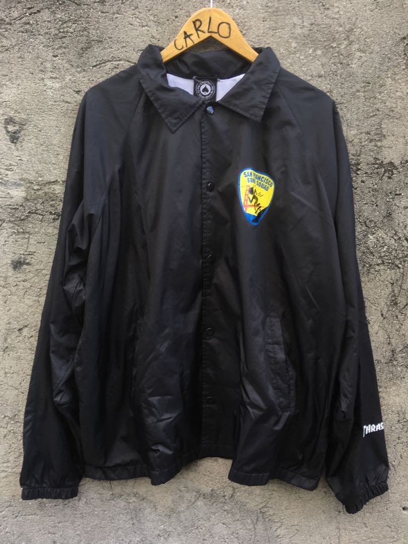 THRASHER COACH JACKET BOMB SQUAD, Men's Fashion, Coats, Jackets and ...