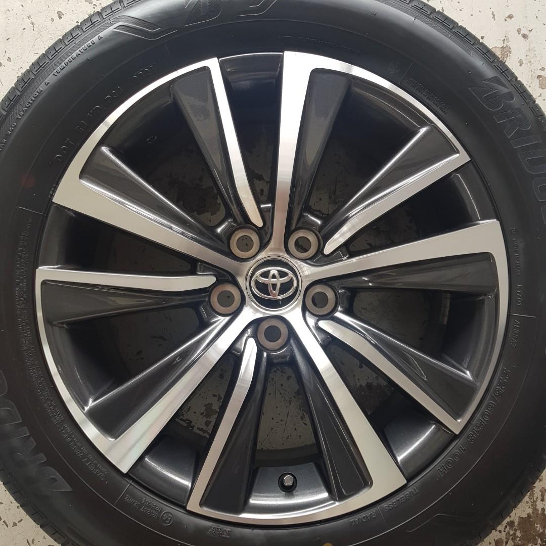 Toyota Harrier 18" rims with tyres, Car Accessories, Tyres & Rims on ...
