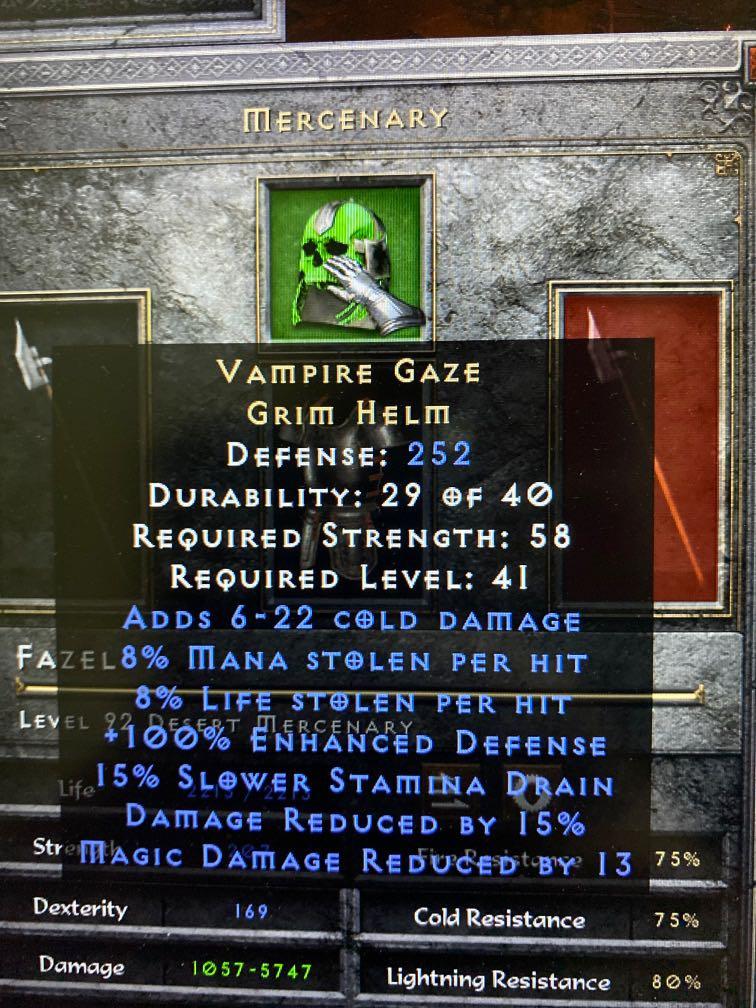 Vampire gaze Diablo 2 resurrected, Video Gaming, Gaming Accessories, In ...
