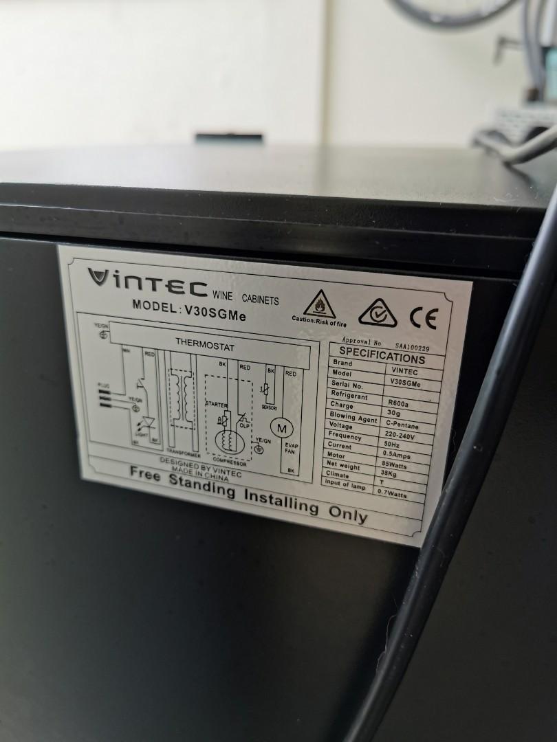 Vintec wine chiller, TV & Home Appliances, Other Home Appliances on ...