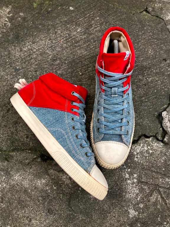 Visvim 2-Tone Gabo Hi "Red/Denim", Men's Fashion, Footwear, Sneakers on ...