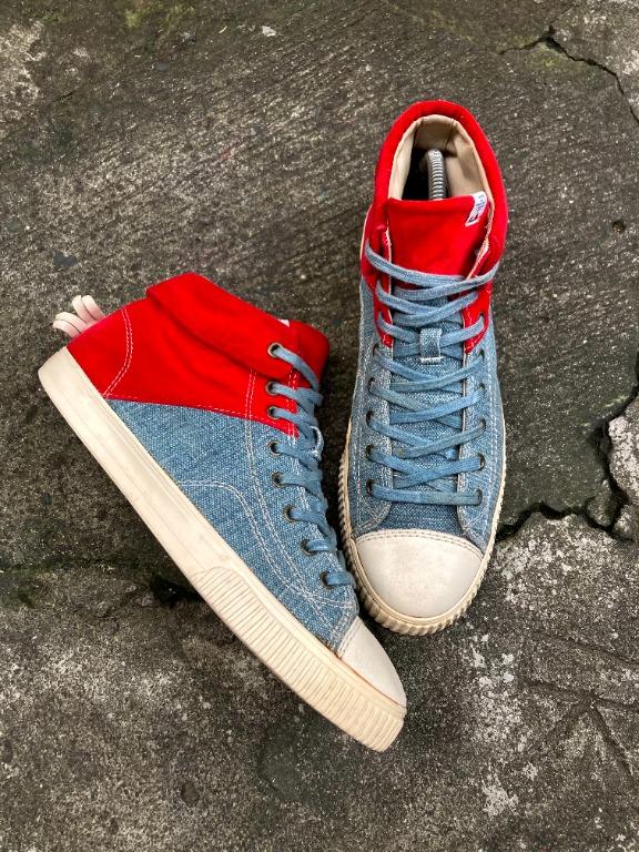 Visvim 2-Tone Gabo Hi "Red/Denim", Men's Fashion, Footwear, Sneakers on ...