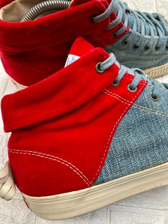 Visvim 2-Tone Gabo Hi "Red/Denim", Men's Fashion, Footwear, Sneakers on ...