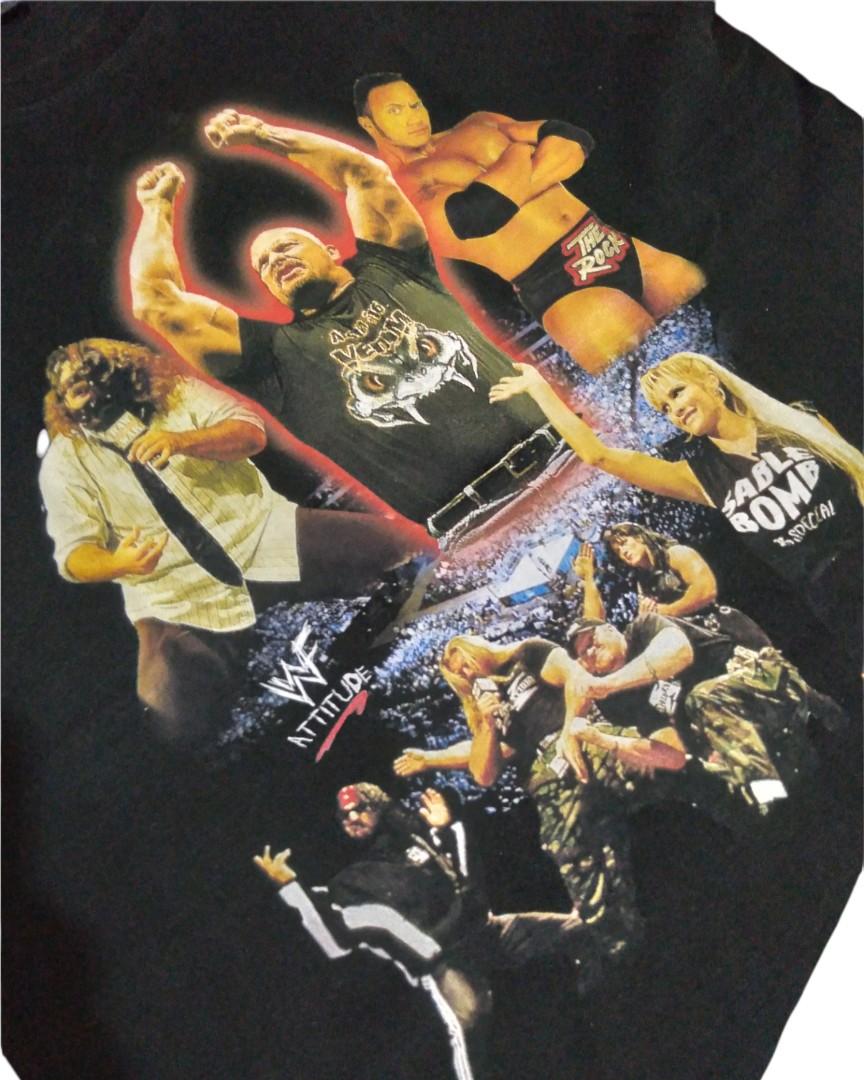 WWF Attitude Vintage Inspired Modern Bootleg tee, Men's Fashion, Tops ...