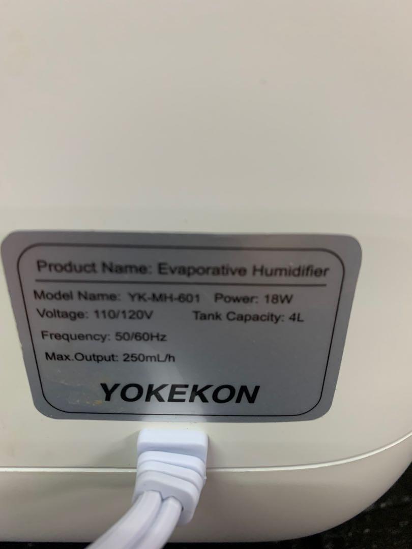 Yokekon Evaporative Humidifier, TV & Home Appliances, Air Purifiers ...