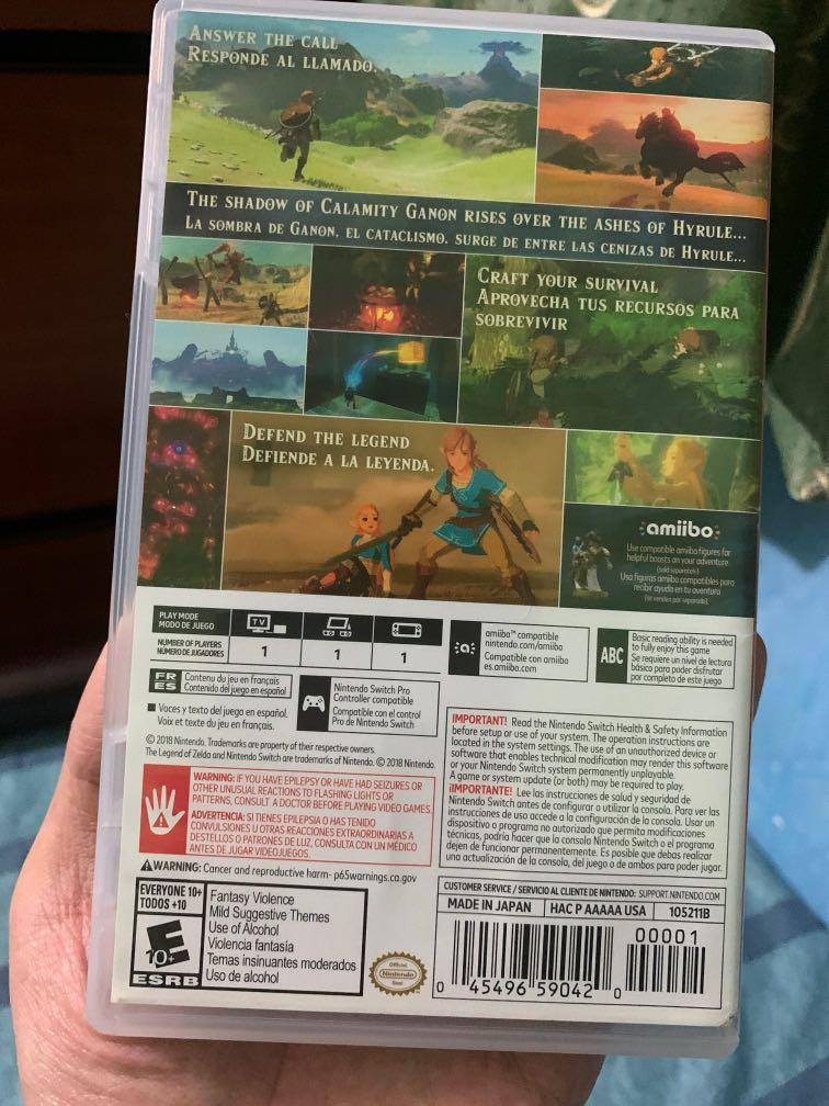 Zelda BOTW Switch, Video Gaming, Video Games, Nintendo on Carousell