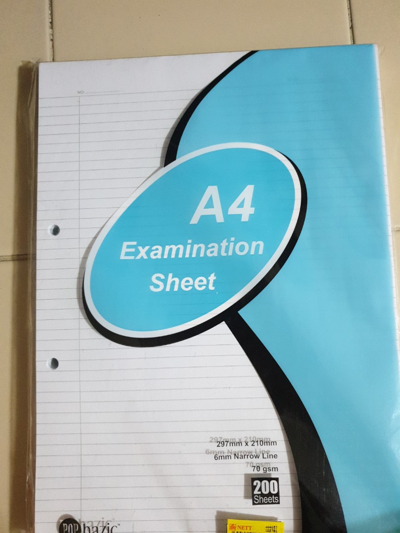 A4 Foolscap Paper (200 sheets), Hobbies & Toys, Stationery & Craft ...