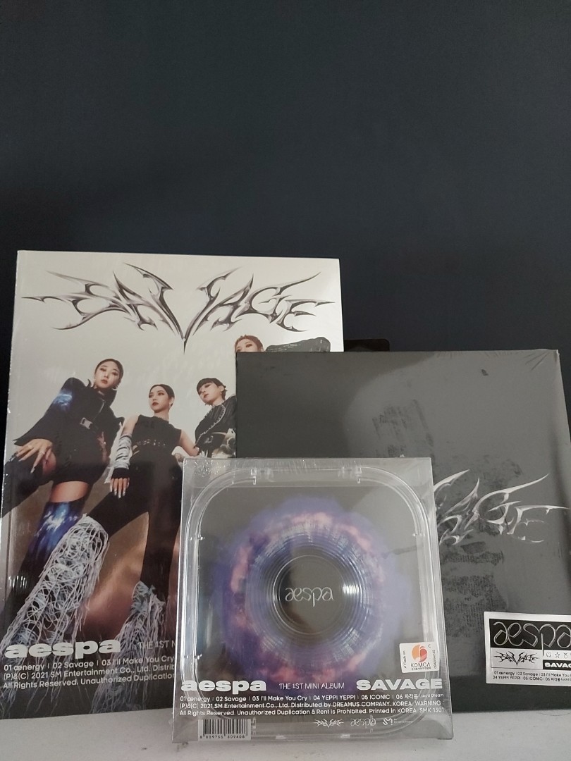 AESPA Mini Album Savage Set Version (Sealed) includes Rolled Poster ...