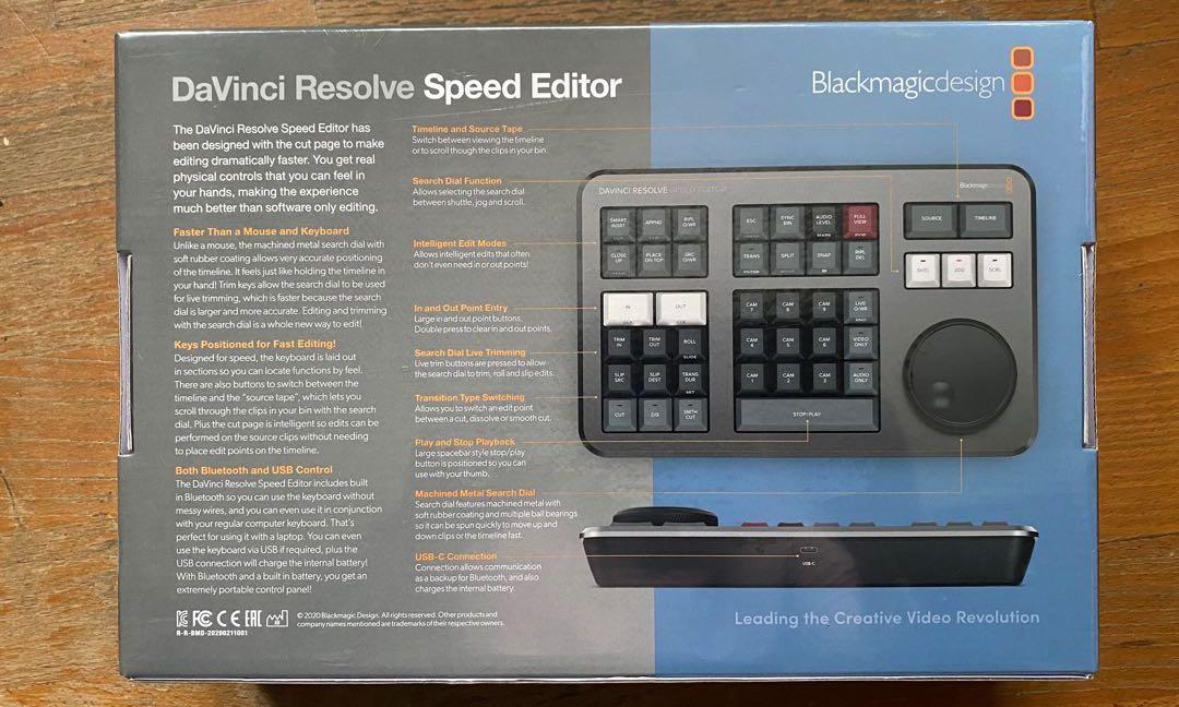 Black Magic Design Davinci Resolve Speed Editor- Brand New, Computers ...