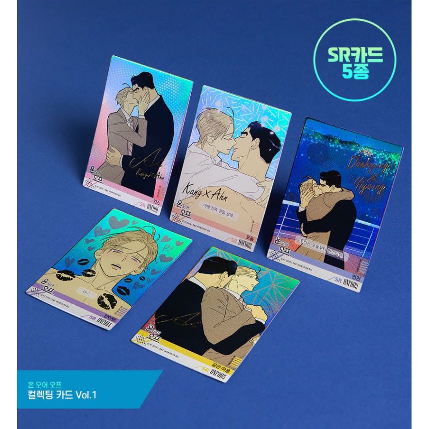 [BL/YAOI] On or Off Photocards Manhwa Lezhin, Hobbies & Toys ...