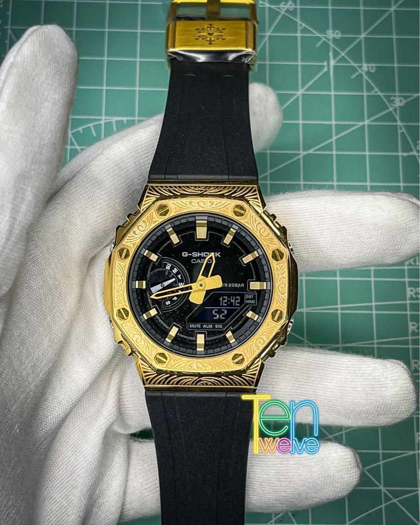 Casio G-Shock GA2100 GA2110 GA-2100 GA-2110 CasiOak Gold Engraved Case ...