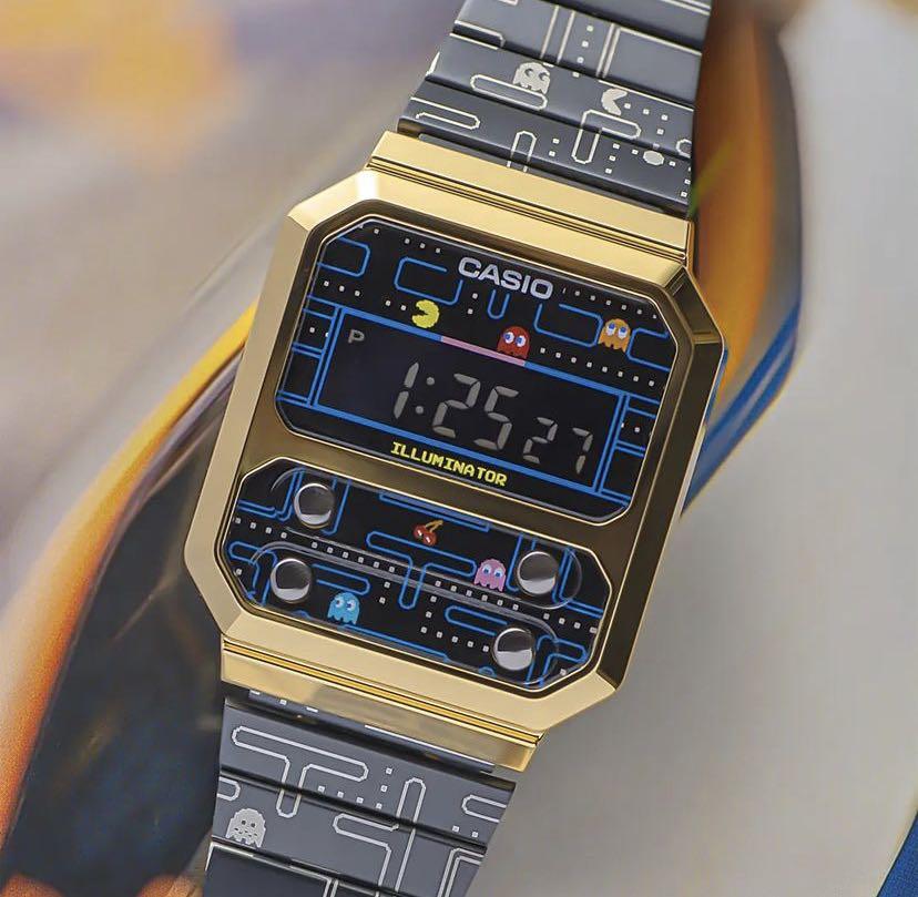 Casio Illuminator A100WEPC-1B PAC-MAN Digital Vintage Watch Casio ...