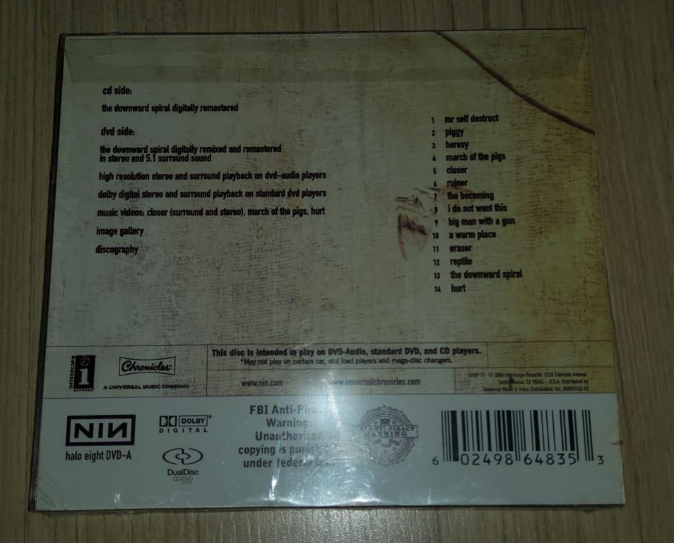 CD NIN the downward spiral, Hobbies & Toys, Music & Media, CDs & DVDs ...